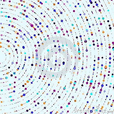 Abstractly Arranged Dots On Blue Background. Cartoon Vector ...