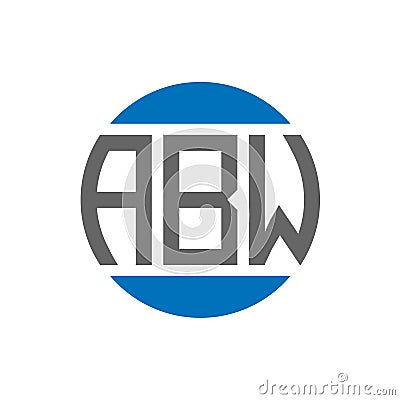 ABW Letter Logo Design On White Background. ABW Creative Initials ...