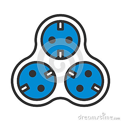 AC Splitter Icon Vector Illustration | CartoonDealer.com #254762000