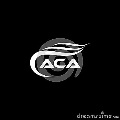 ACA Letter Logo Design On Black Background.ACA Creative Initials Letter ...