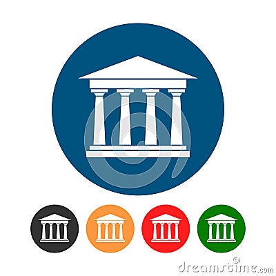 Academy Building Symbol Icon Set Design Cartoon Vector | CartoonDealer ...