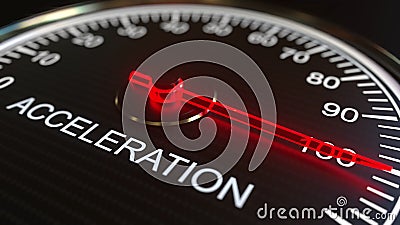 Acceleration Meter or Indicator Conceptual Animation Stock Footage ...