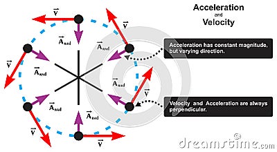 Acceleration And Velocity Infographic Diagram Cartoon Vector | CartoonDealer.com #247716173
