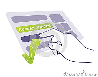 Access Granted Cartoon Vector | CartoonDealer.com #11455583