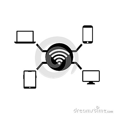 Access, Network, Provisioning Icon Vector Illustration | CartoonDealer ...
