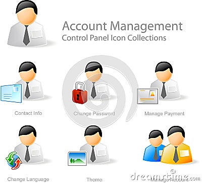 Account Management Icons Royalty Free Stock Photo - Image: 3681755