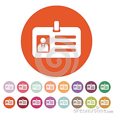 The Accreditation Icon. Admission And Badge, Identification, Pass ...