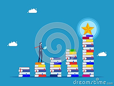 Accumulate Knowledge And Work Experience. Businessman With Laptop ...