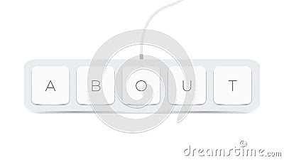 Acerca De La Palabra Escrita Con Botones De Computadora Sobre Fondo ...