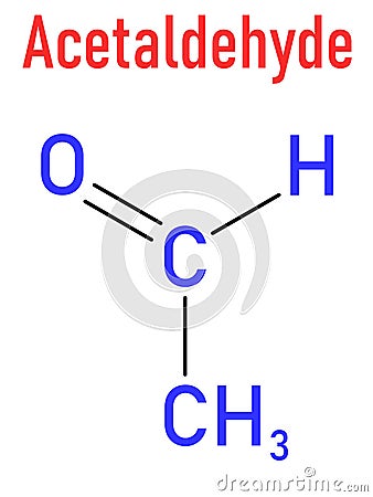 Acetaldehyde Or Ethanal Molecule, Chemical Structure. Skeletal Formula ...