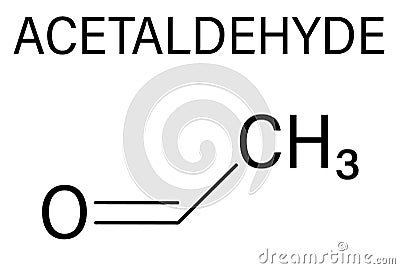 Acetaldehyde Or Ethanal Molecule, Chemical Structure. Skeletal Formula ...