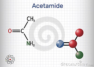 Acetamide, Ethanamide Molecule. It Is A Monocarboxylic Acid Amide, Used ...