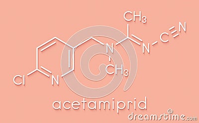 Acetamiprid Insecticide Molecule Neonicotinoid Class. Skeletal Formula ...