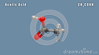 Acetic Acid Molecule Of C2H4O2 3D Conformer Render. Food Additive E260 ...