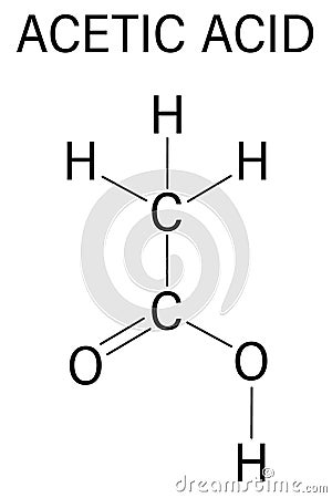 Acetic Acid Molecule. Vinegar Is An Aqueous Solution Of Acetic Acid ...