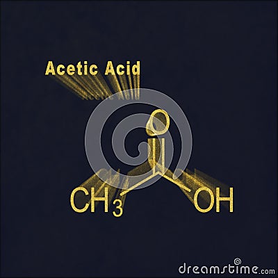 Acetic Acid, Structural Chemical Formula Stock Photo | CartoonDealer ...