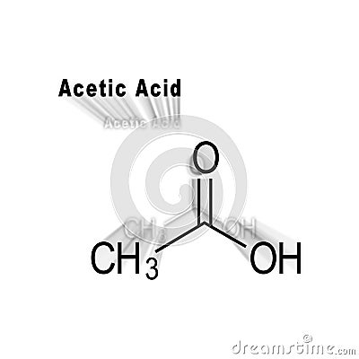 Acetic Acid, Structural Chemical Formula Royalty-Free Stock Image ...