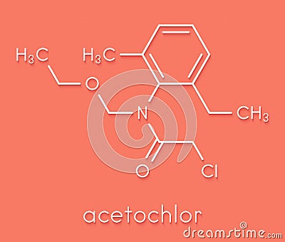 Acetochlor Herbicide Molecule. Skeletal Formula. Stock Image ...