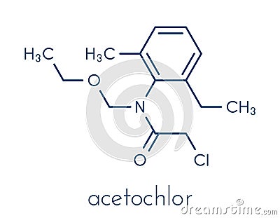 Acetochlor Herbicide Molecule. Skeletal Formula Vector Illustration ...