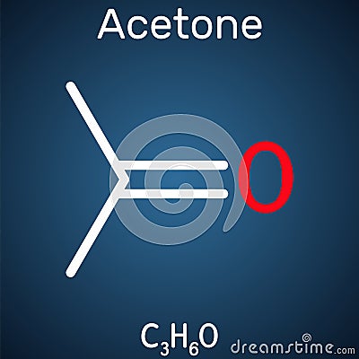Acetone Ketone Molecule. It Is Organic Solvent. Structural Chemical ...