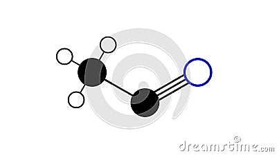 Acetonitrile Molecule, Structural Chemical Formula, Ball-and-stick ...