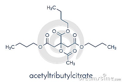 Acetyl Tributyl Citrate ATBC Plasticizer Molecule. Biodegradable ...