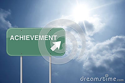 Achievement Road Sign Stock Image - Image: 18488761
