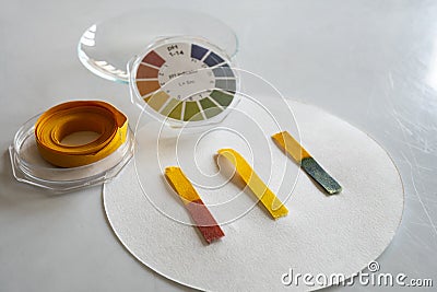 Acid - Base Detection Through Litmus Paper. The Color Of The Paper ...