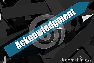 Acknowledgment Period Word On The Blue Arrow Royalty-Free Stock Image ...