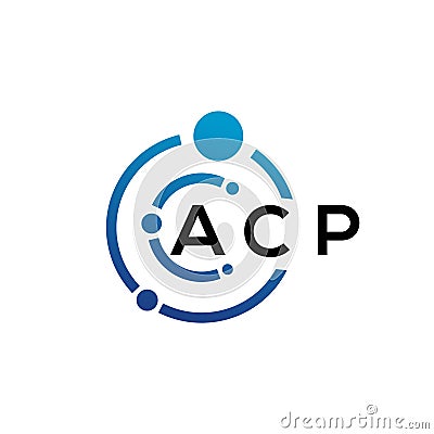 ACP Letter Logo Design On Black Background. ACP Creative Initials ...