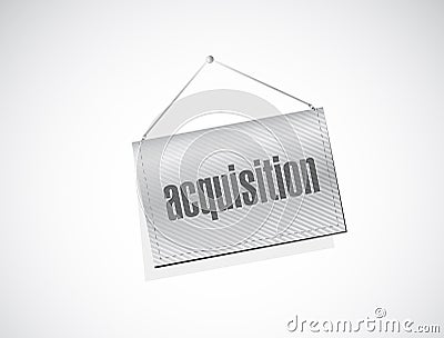 Acquisition Hanging Banner Illustration | CartoonDealer.com #49485951