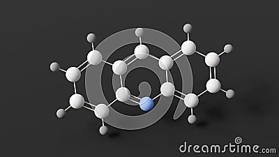 Acridine Molecule, Molecular Structure, Nitrogen Heterocycle, Ball And ...