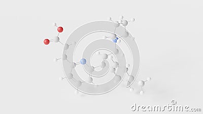 Acrivastine Molecule 3d, Molecular Structure, Ball And Stick Model ...