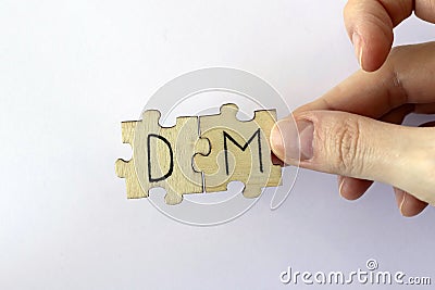 The Acronym DM, Which Stands For Direct Message. The Letters Written On ...