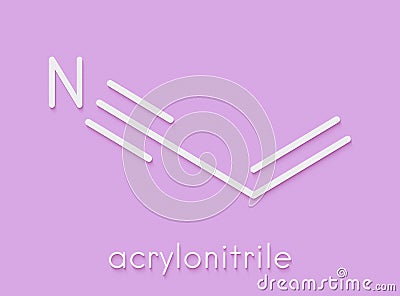 Acrylonitrile Molecule, Polyacrylonitrile PAN And ABS Plastic ...