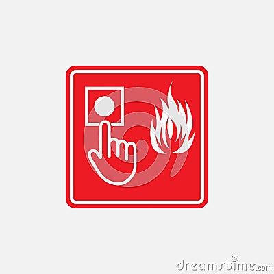 Activate Fire Alarm Trigger System Which Icons Cartoon Vector | CartoonDealer.com #345912285