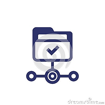 Active Directory, Folder Icon On White Vector Illustration ...