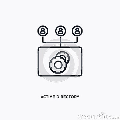 Active Directory Outline Icon. Simple Linear Element Illustration ...