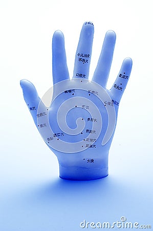 Acupuncture Hand Meridians Points Royalty Free Stock Images - Image ...