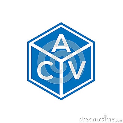 ACV Letter Logo Design On Black Background. ACV Creative Initials ...
