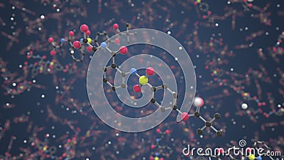 Adalimumab Molecule. Ball-and-stick Molecular Model. Chemistry Related ...