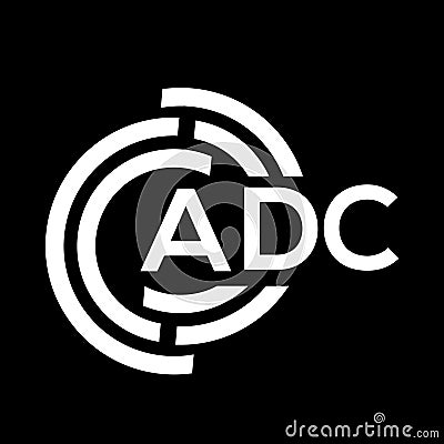 ADC Letter Logo Design On Black Background. ADC Creative Initials ...