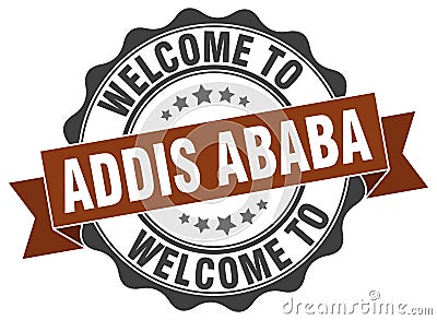 Addis Ababa Round Seal Cartoon Vector | CartoonDealer.com #89527185