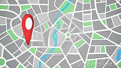 Red pinpoint on the map stock video. Video of distance - 149957969