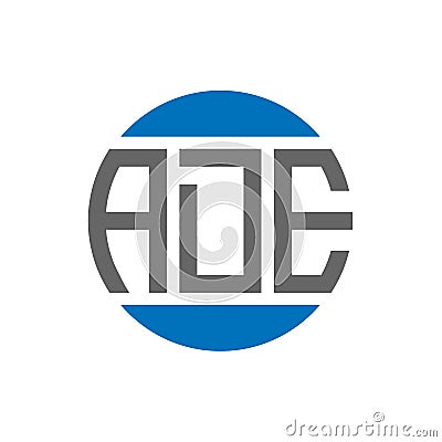 ADE Letter Logo Design On White Background. ADE Creative Initials ...