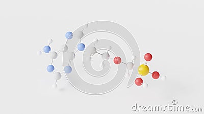 Adefovir Molecule 3d, Molecular Structure, Ball And Stick Model ...