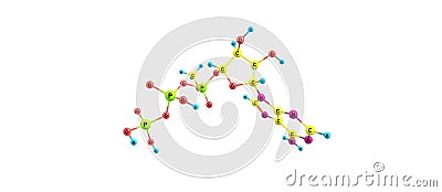 Adenosine Triphosphate Molecular Structure Isolated On White Royalty ...