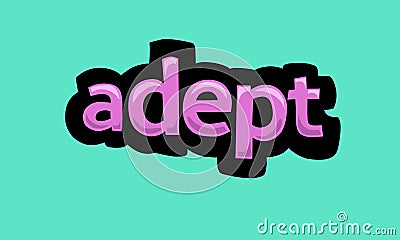 ADEPT Writing Vector Design On A Blue Background | CartoonDealer.com ...