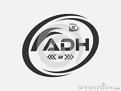 ADH Letter Logo Design. ADH Simple And Modern Monogram Logo. Abstract ...