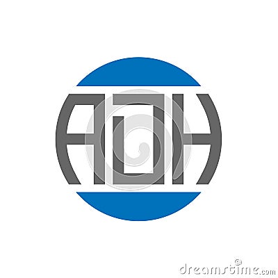 ADH Letter Logo Design On White Background. ADH Creative Initials ...